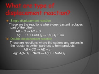 Chemical reactions and equations | PPTX | Chemistry | Science