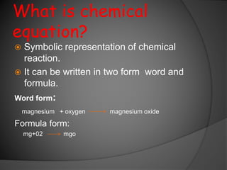 Chemical reactions and equations | PPTX | Chemistry | Science