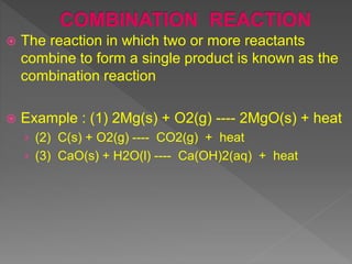 Chemical reactions and equations | PPT