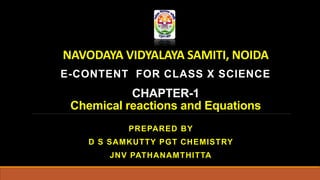 Chemical reactions and Equations PPT.pptx | Chemistry | Science