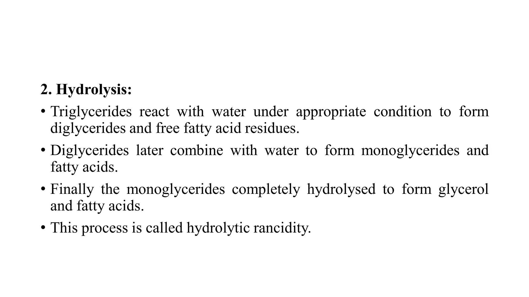 Chemical reactions and rancidity of fats | PDF