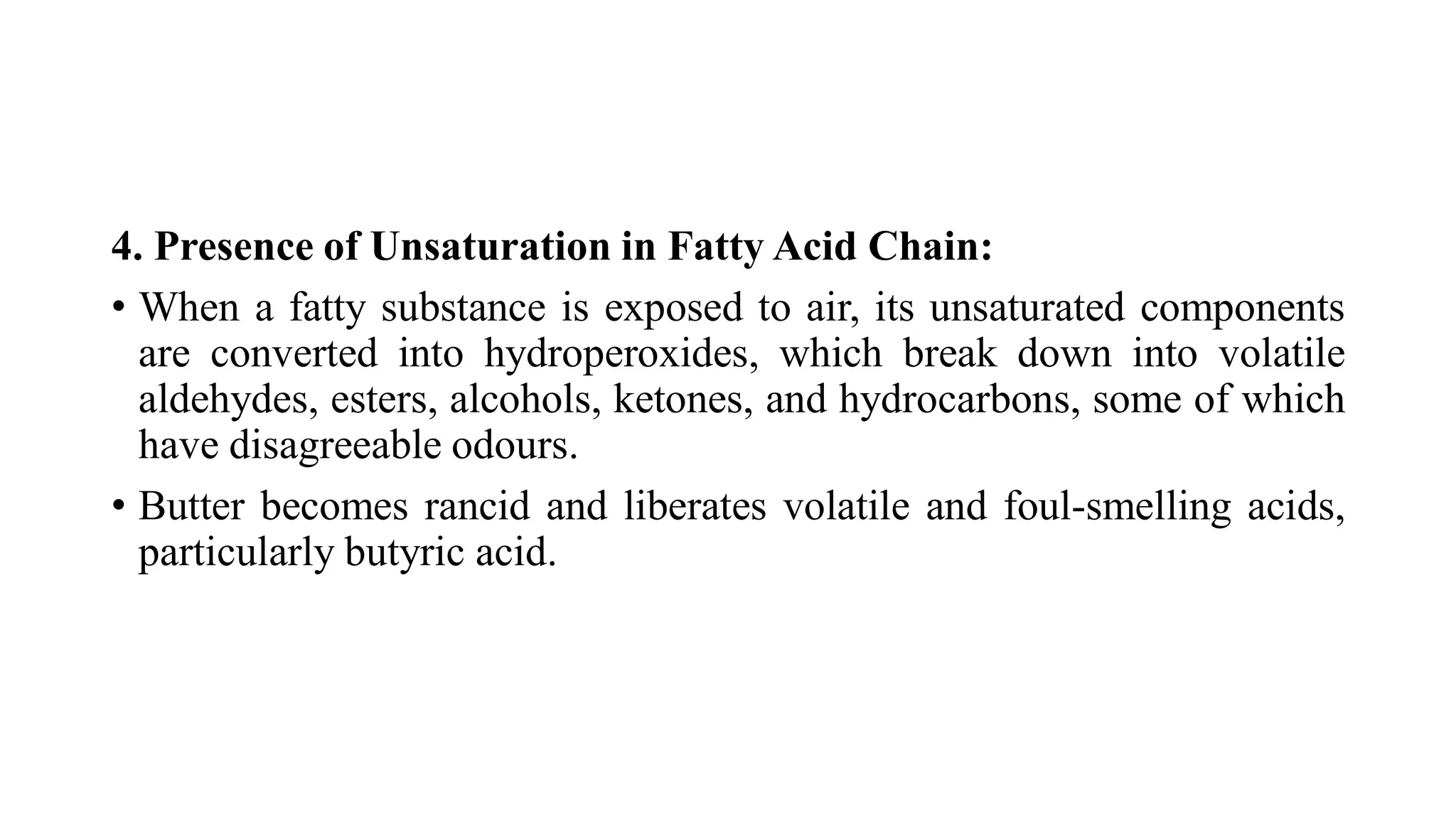 Chemical reactions and rancidity of fats | PDF