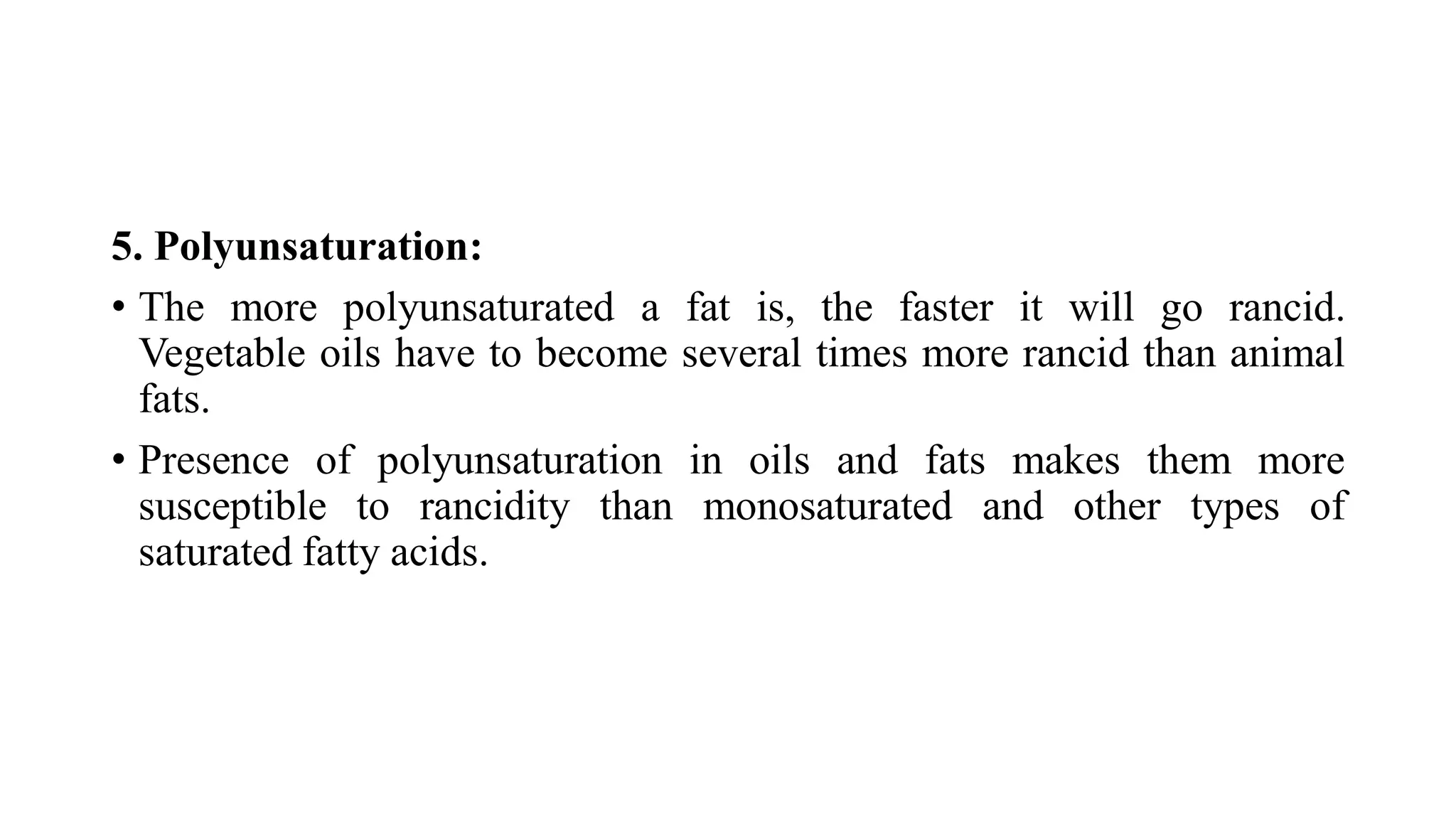 Chemical reactions and rancidity of fats | PDF