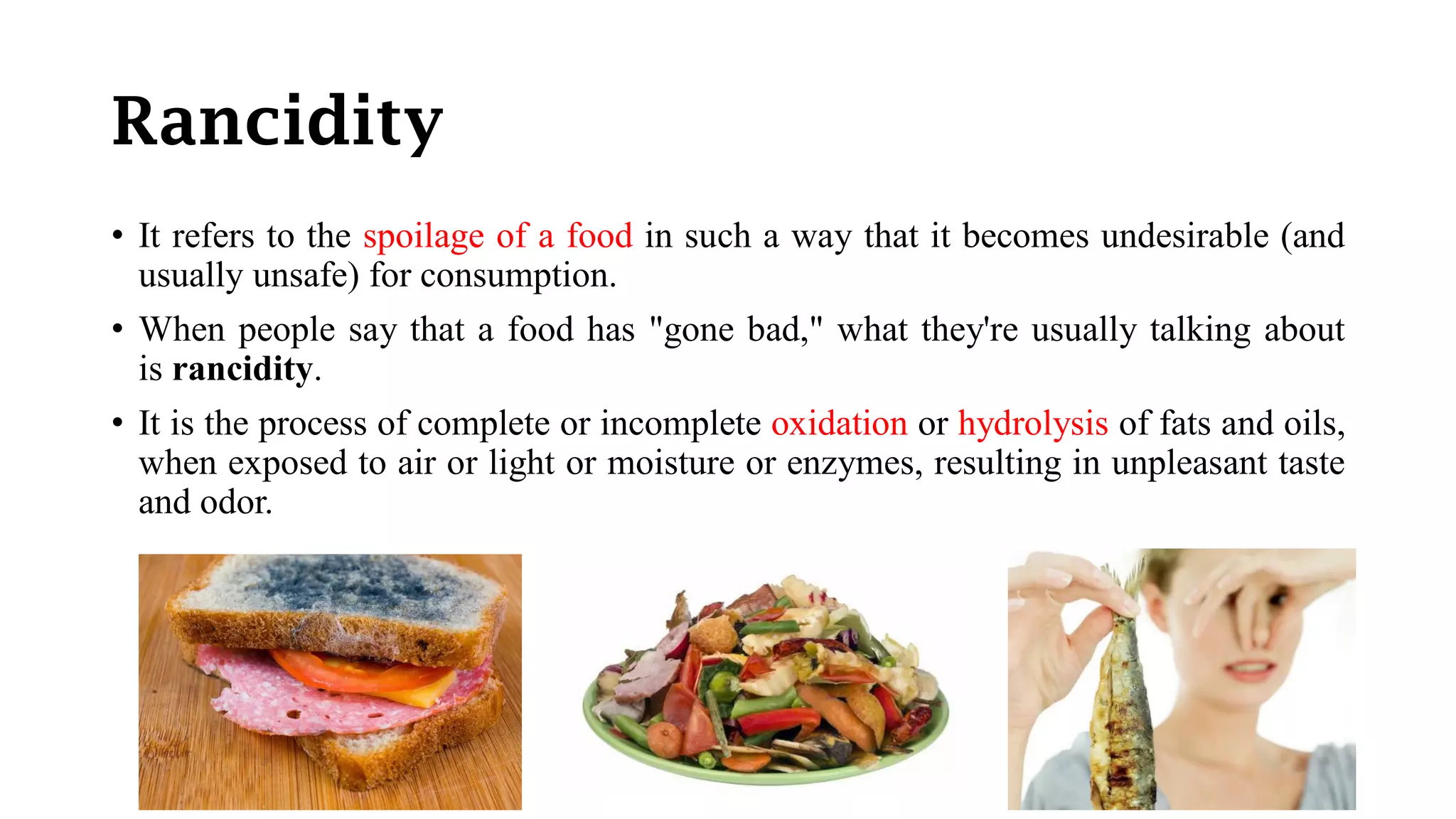 Chemical reactions and rancidity of fats | PDF