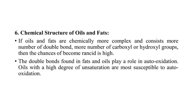 Chemical reactions and rancidity of fats | PDF