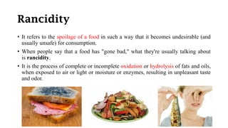 Chemical reactions and rancidity of fats | PDF