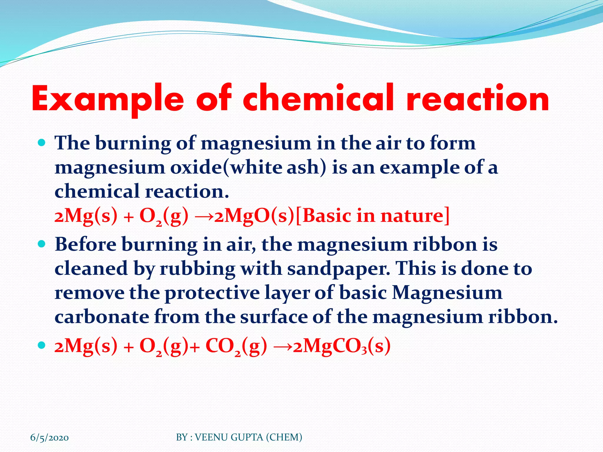 Chemical reactions and their characteristics | PPTX | Chemistry | Science