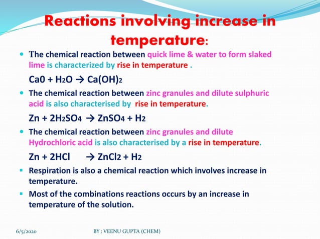 Chemical reactions and their characteristics | PPTX | Chemistry | Science