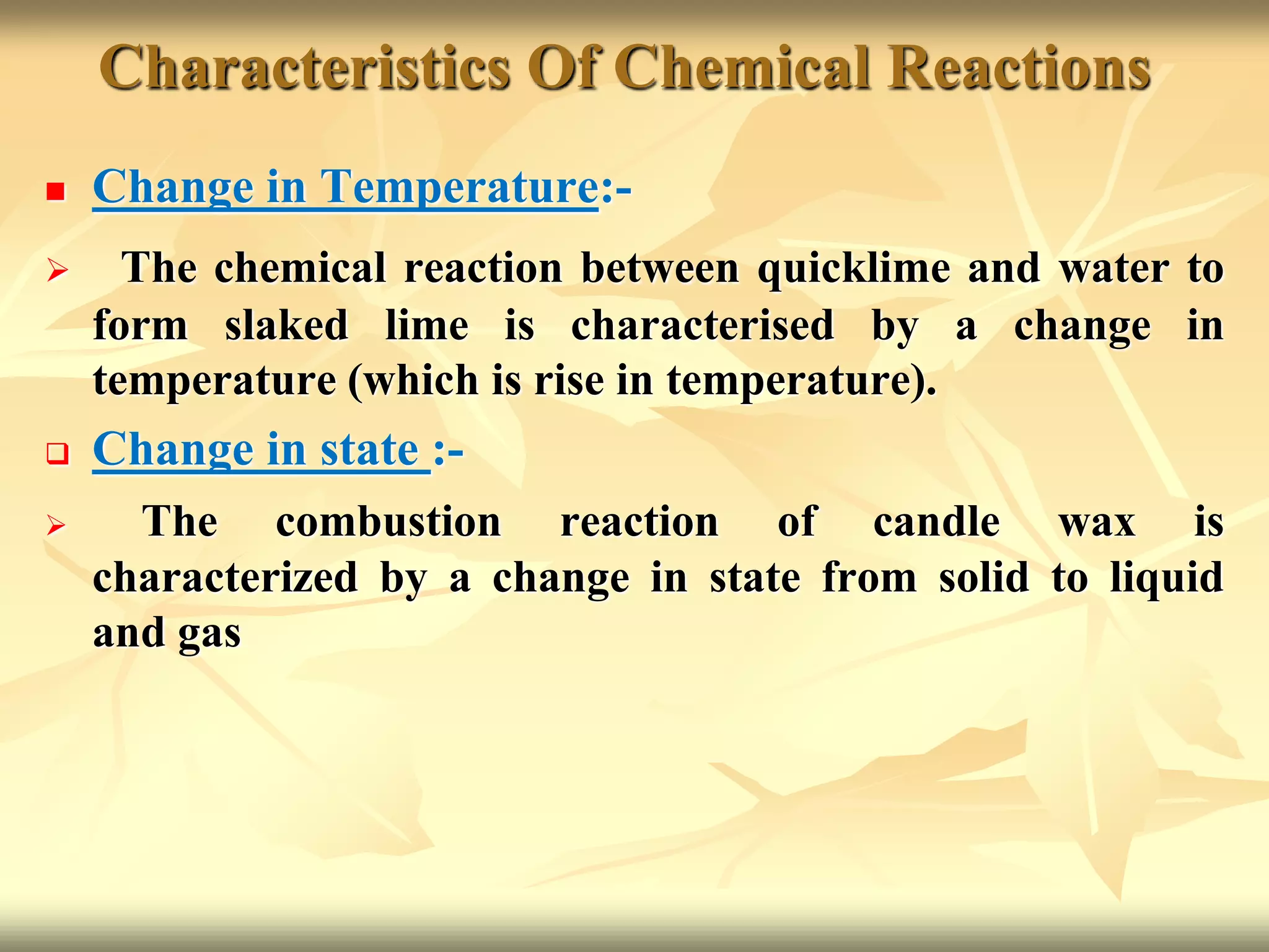 Chemical reactions final i | PPT | Chemistry | Science
