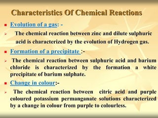 Chemical reactions final i | PPT | Chemistry | Science