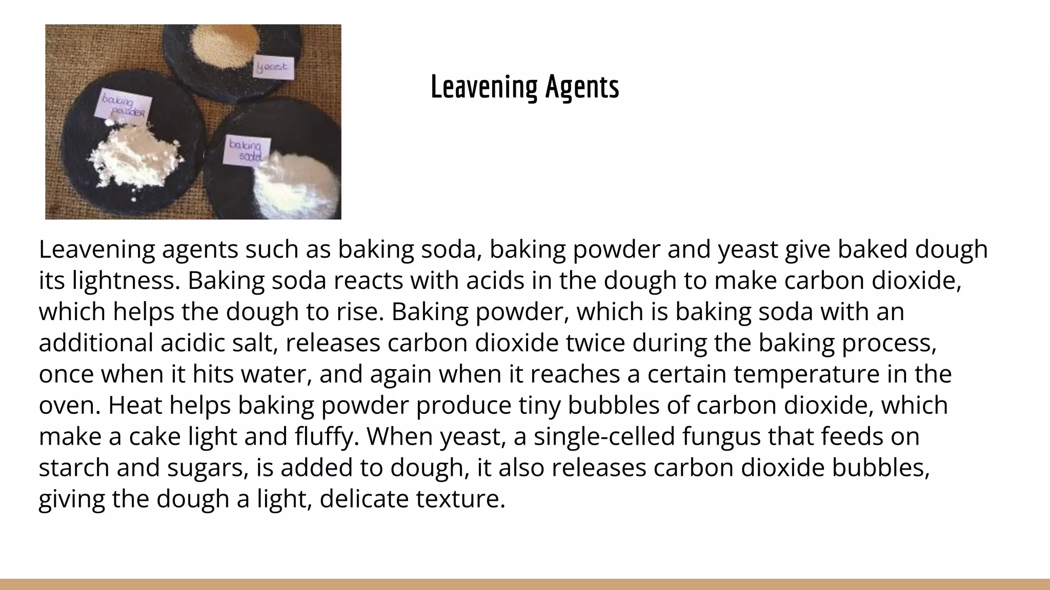 Chemical reactions involved in baking a cake | PDF