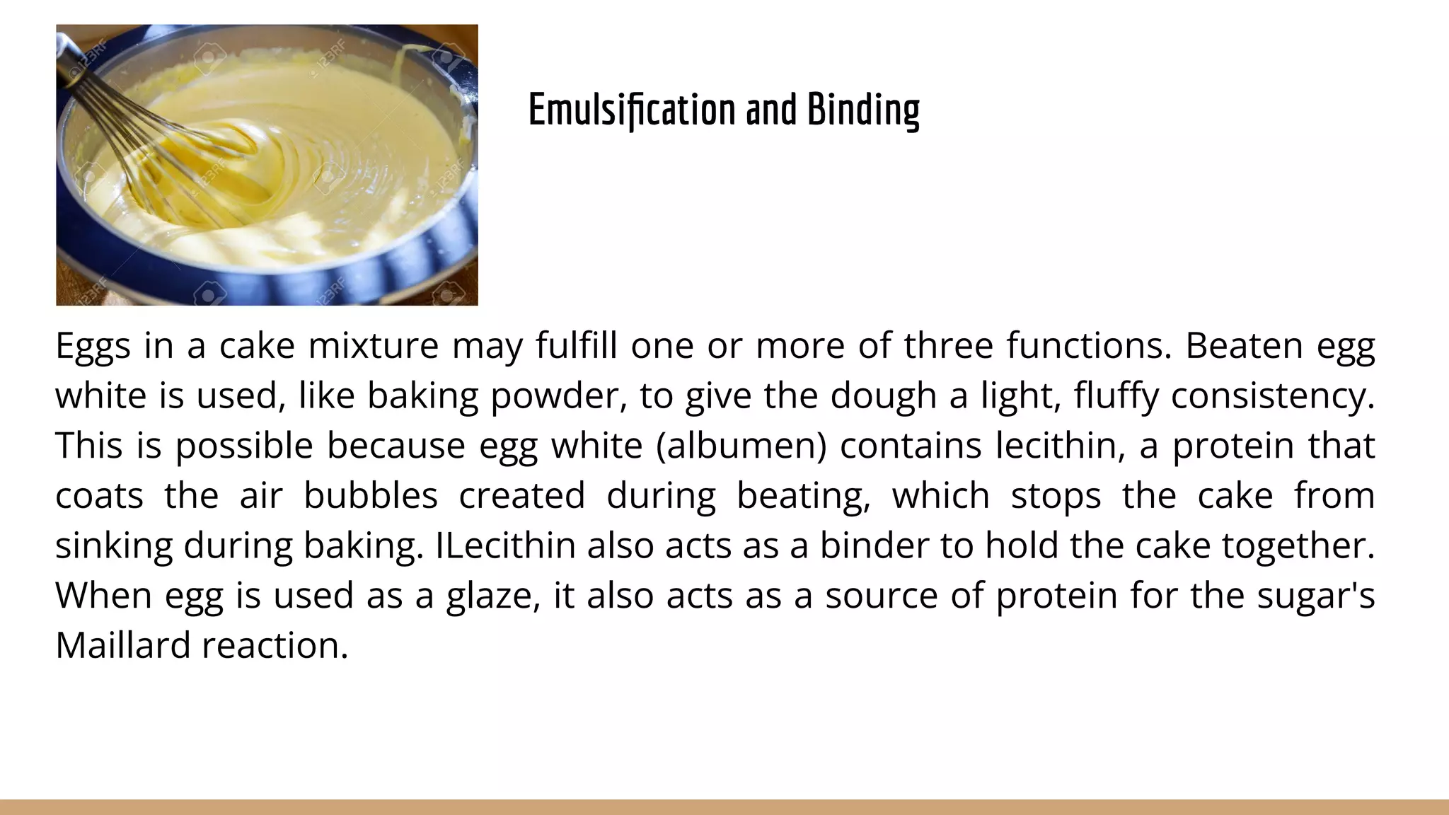 Chemical reactions involved in baking a cake | PDF
