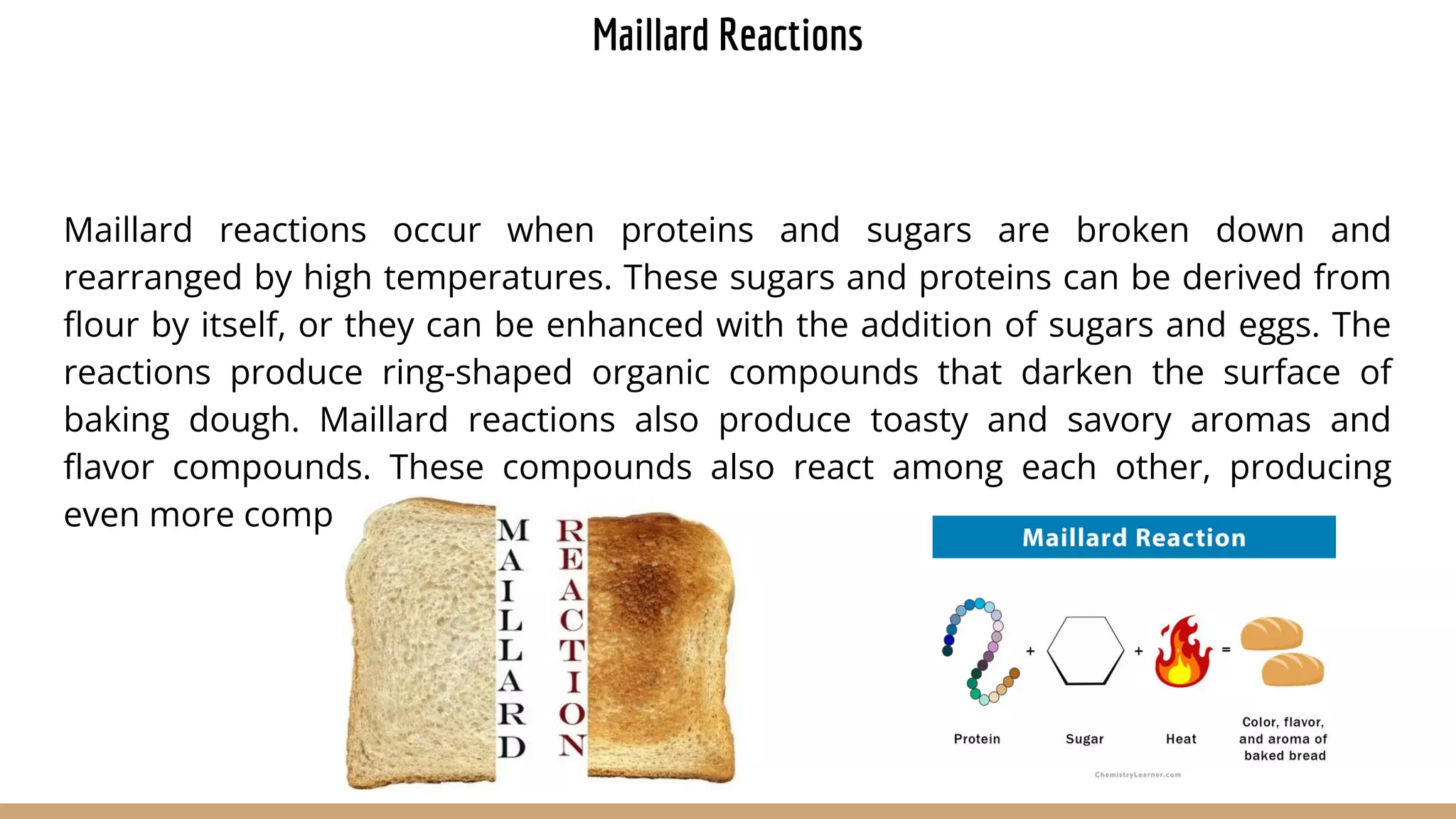 Chemical reactions involved in baking a cake | PDF