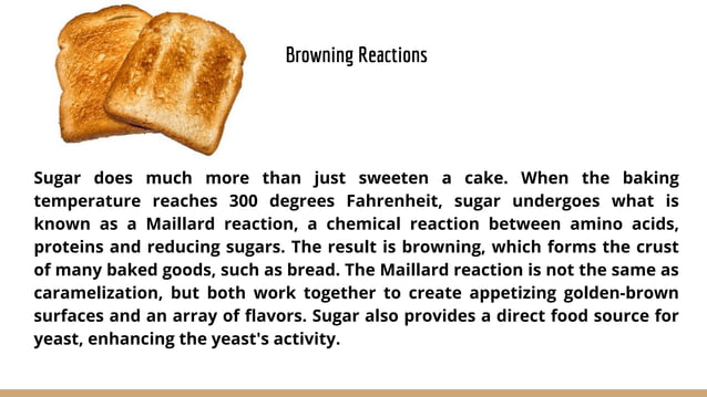Chemical reactions involved in baking a cake | PDF