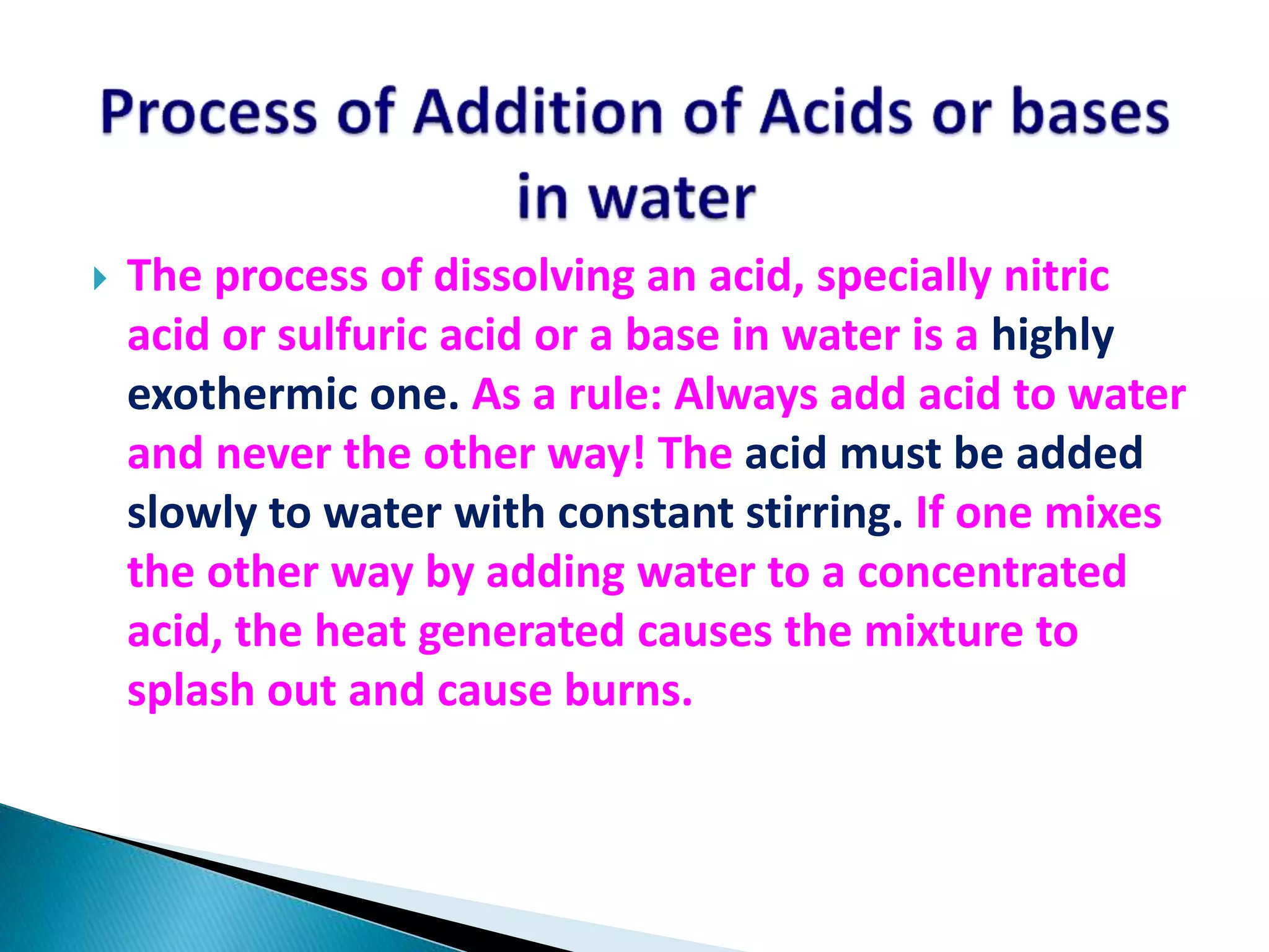 Chemical reactions of acids and bases | PPTX