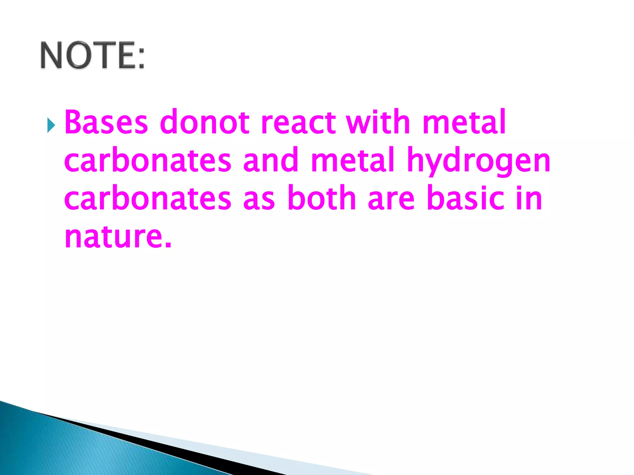 Chemical reactions of acids and bases | PPTX