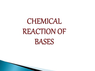 Chemical reactions of acids and bases | PPTX