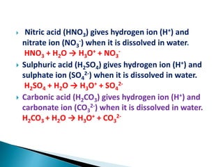 Chemical reactions of acids and bases | PPTX