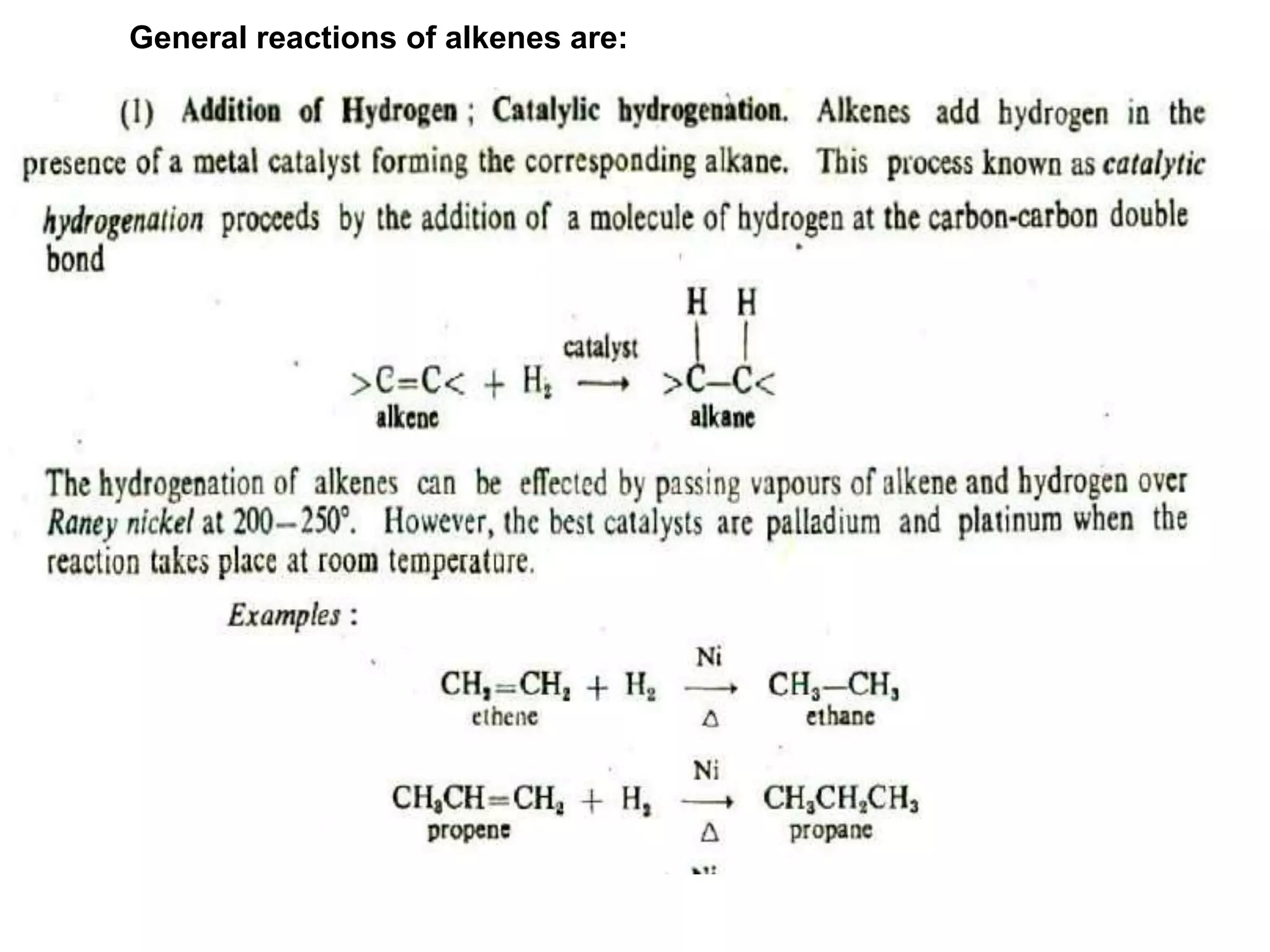 Chemical Reactions of Alkenes.pptx | Chemistry | Science
