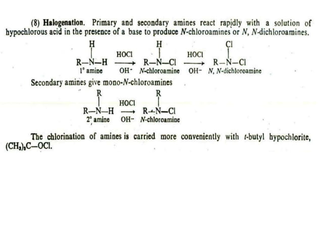 Chemical Reactions of Amines.ppt | Chemistry | Science