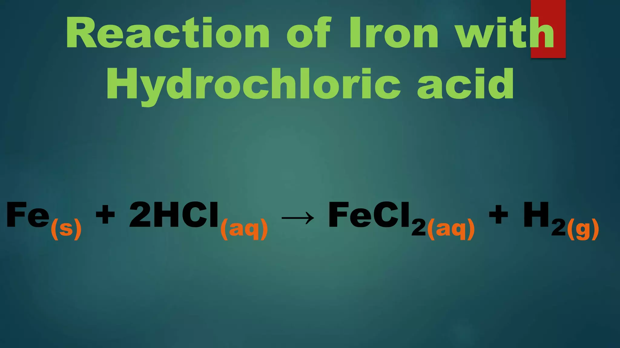 Chemical reactions of Metal for Class 10th CBSE | PPTX