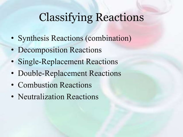 Synthesis And Decomposition Reactions Ppt