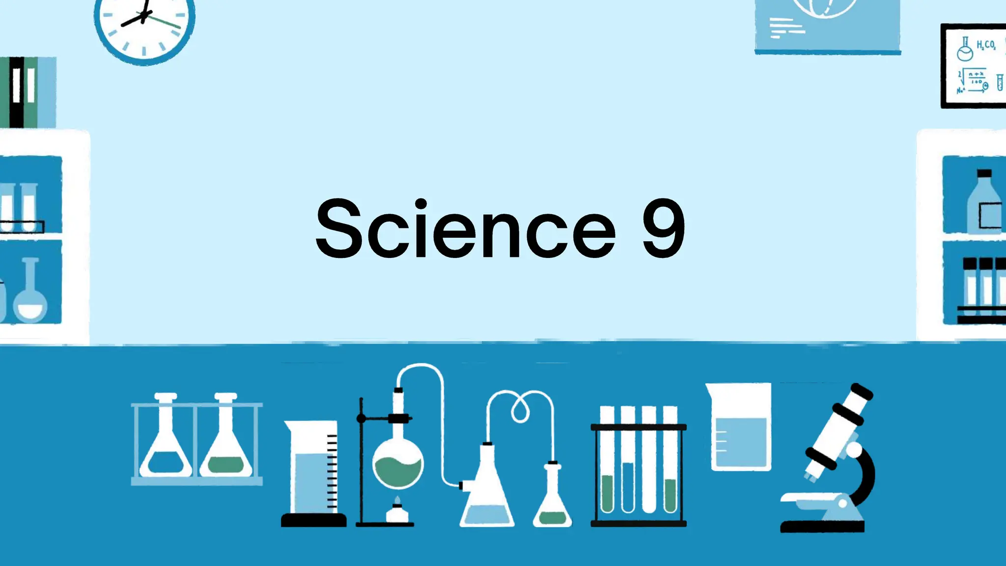 Chemical Reactions Science Presentation in Blue Light Blue Hand Drawn ...