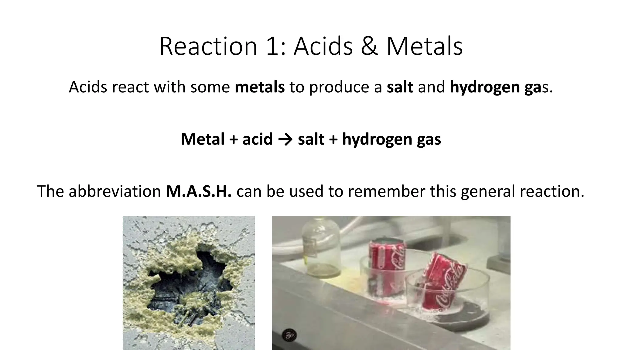 Chemical reactions with acids Year 10 science.pptx