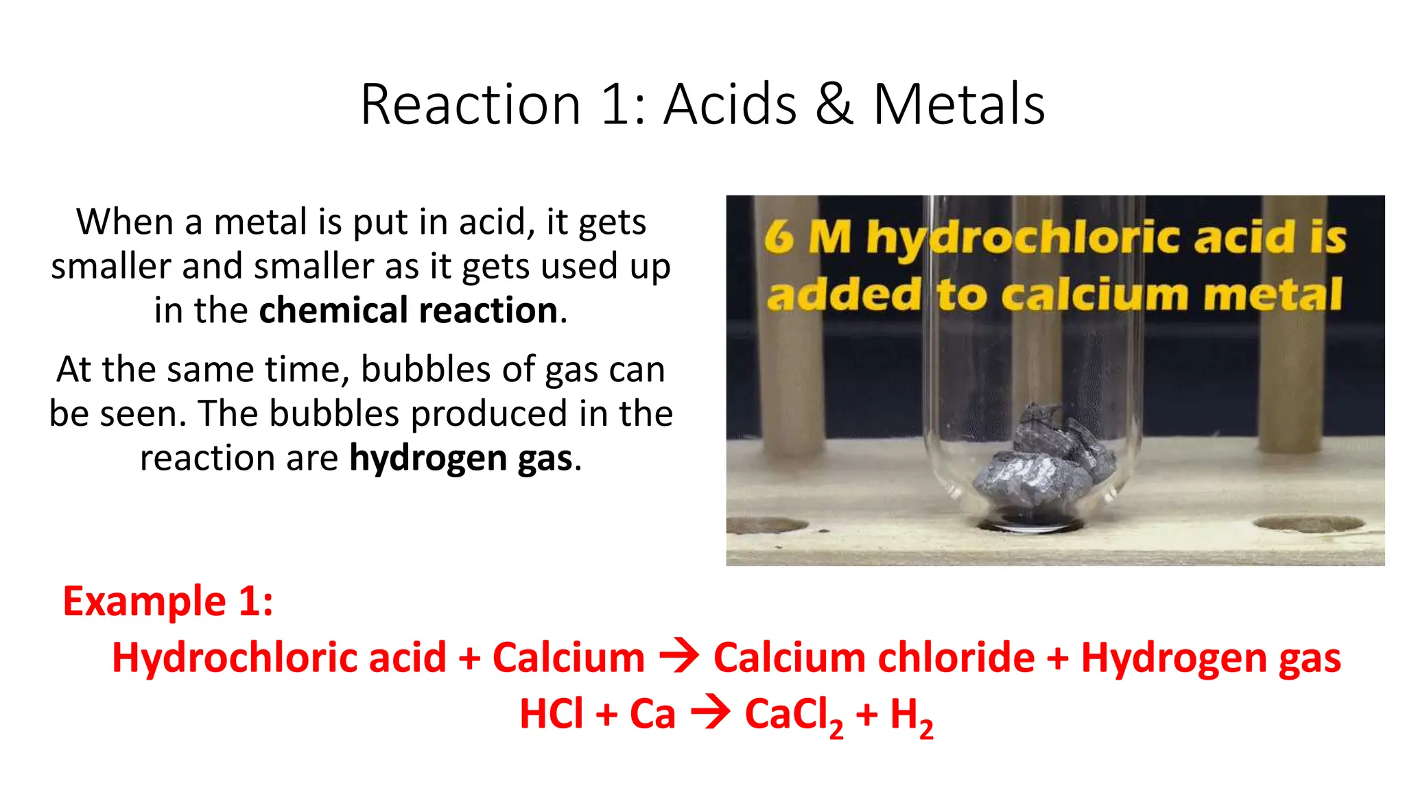 Chemical reactions with acids Year 10 science.pptx