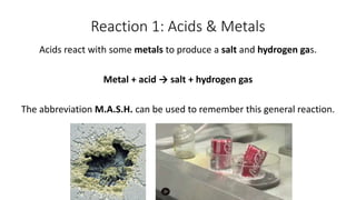 Chemical reactions with acids Year 10 science.pptx