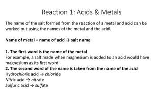 Chemical reactions with acids Year 10 science.pptx
