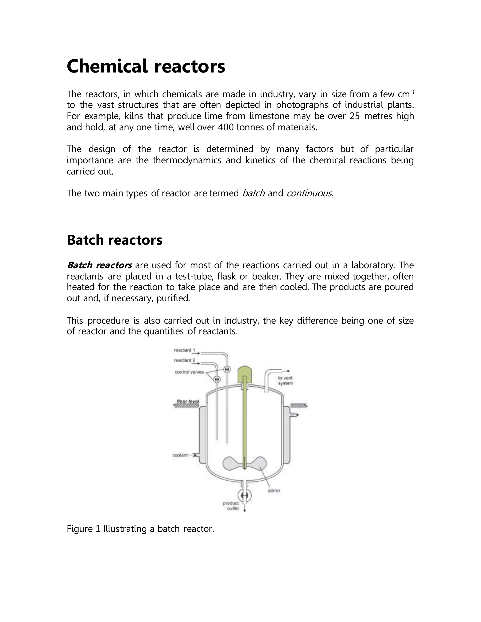 Chemical reactors | PDF
