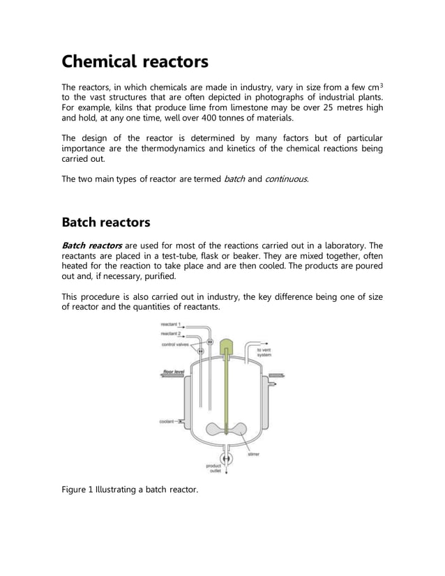 Chemical reactors | PDF