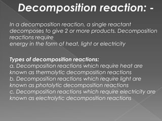 Chemical rections(complete) | PPTX