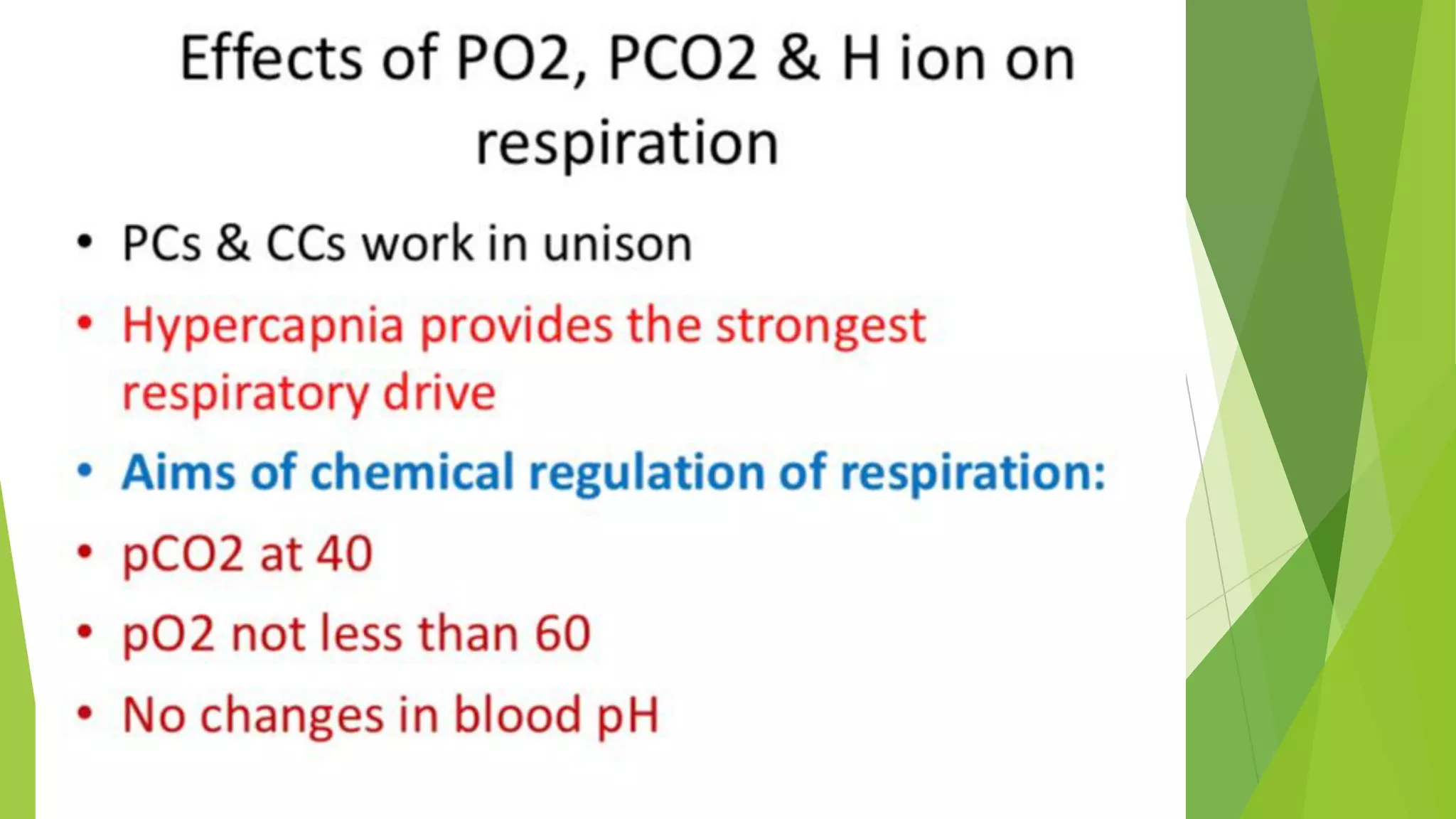 Chemical regulation of respiration | PDF