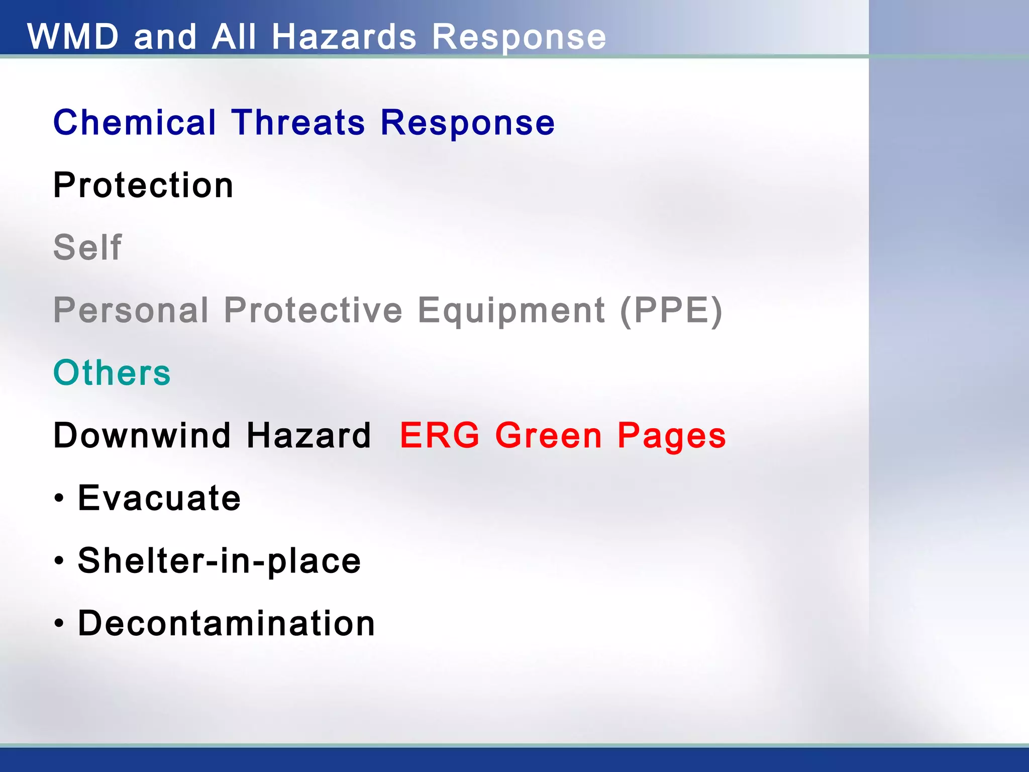 Chemical response plan good | PPT