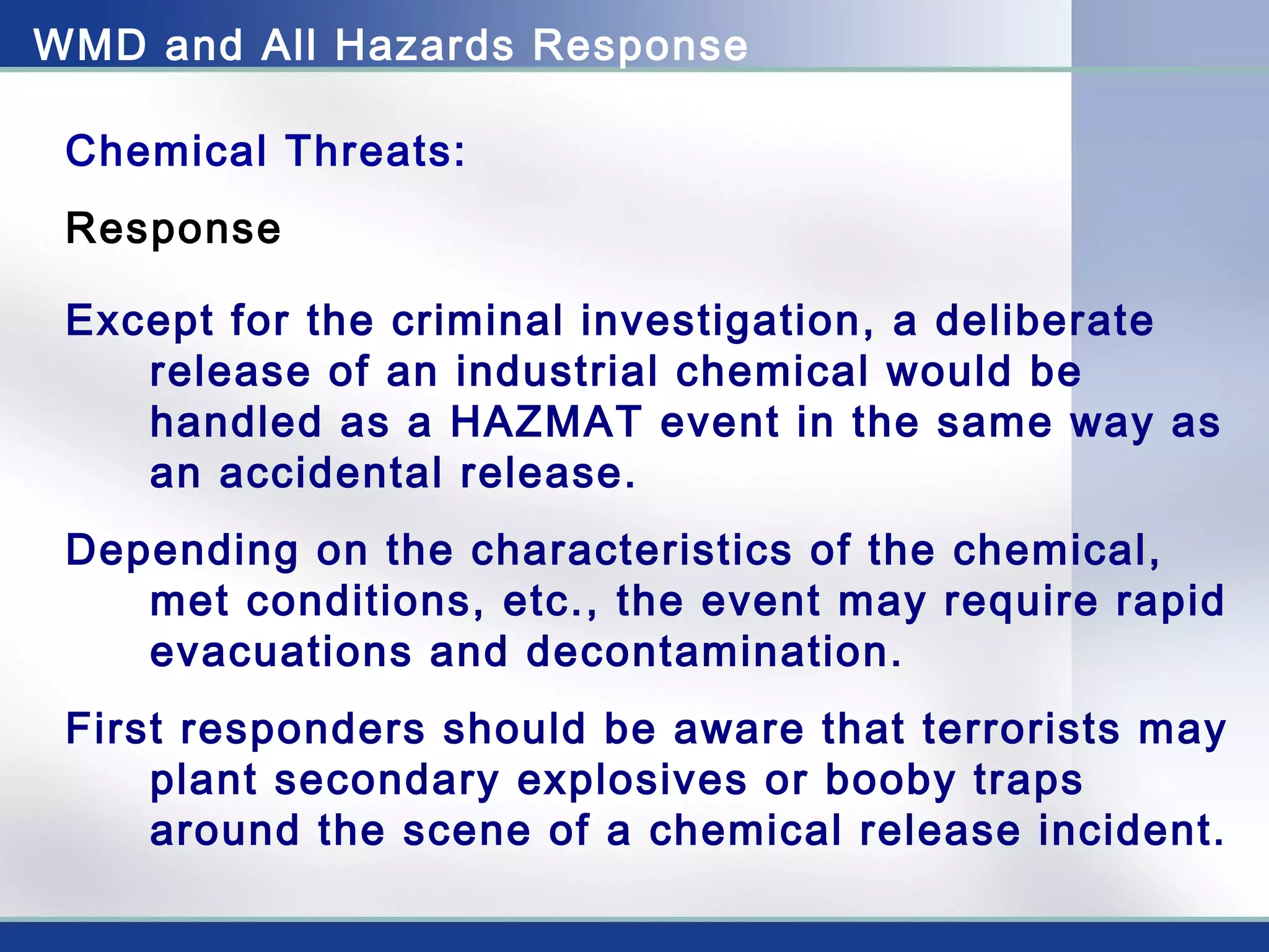 Chemical response plan good | PPT