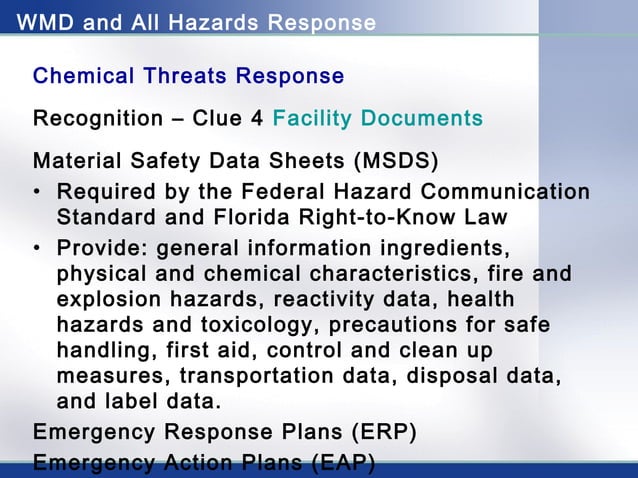 Chemical response plan good | PPT | First Aid | Injuries