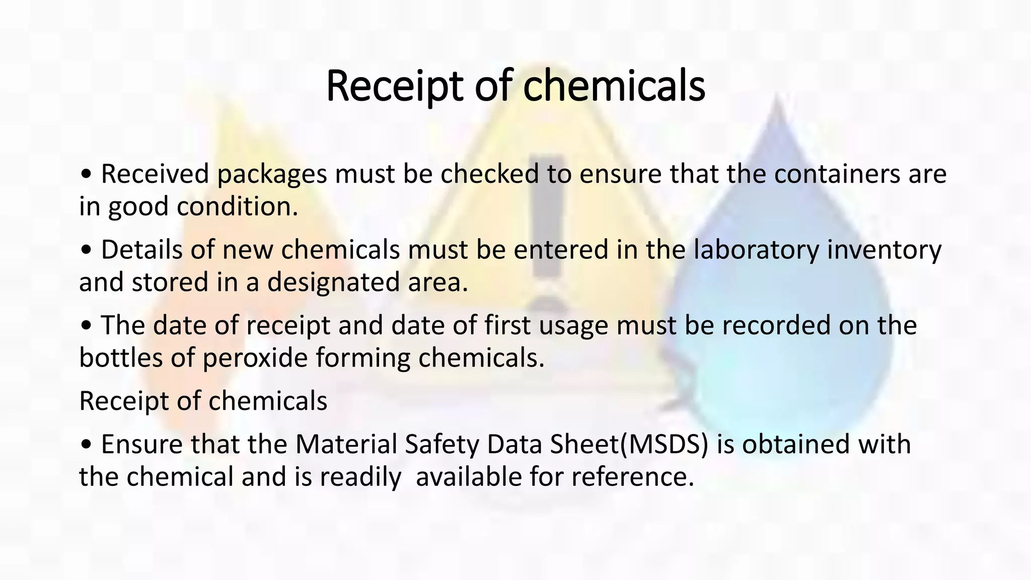 Chemical safety | PPT