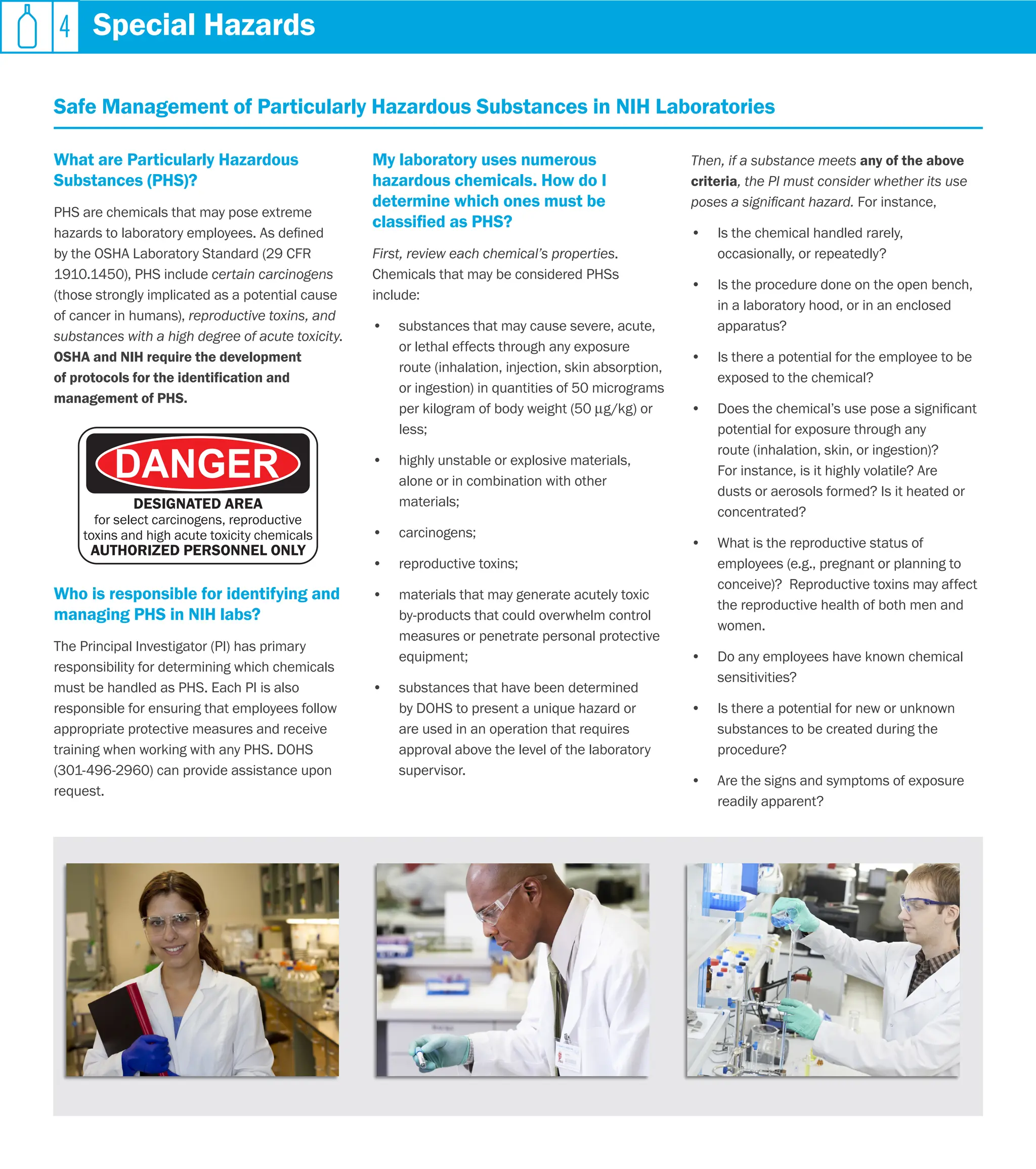 Chemical Safety Guidelines with hazard and risk controls | PDF