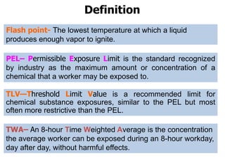 Chemical safety presentation For Supervisers | PDF