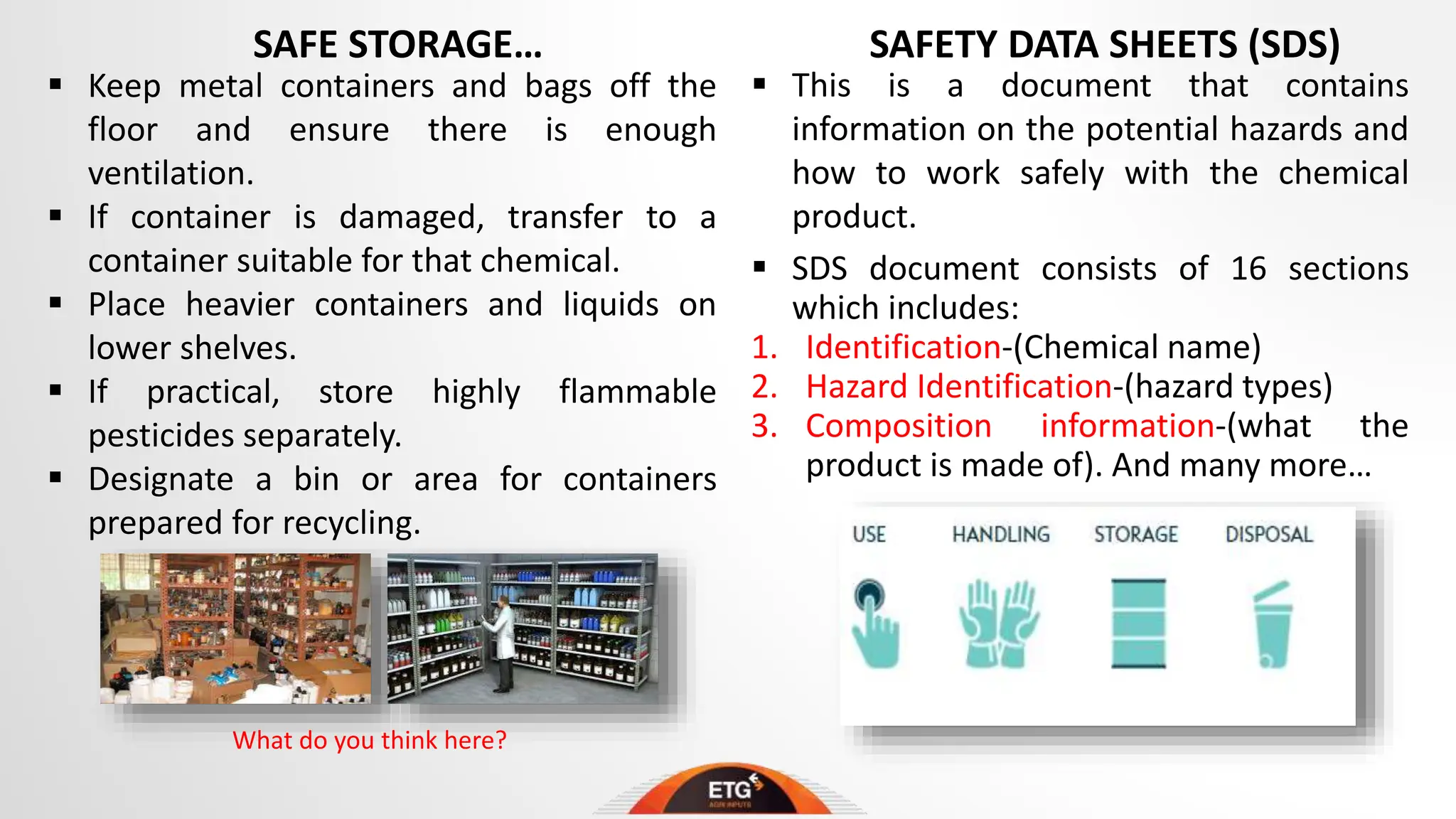 Chemical safety presentation for chemicals | PPTX