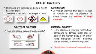 Chemical safety presentation for chemicals | PPTX