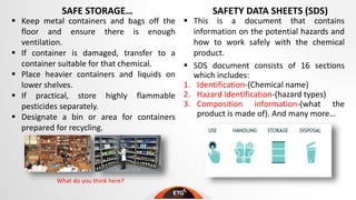 Chemical safety presentation for chemicals | PPTX