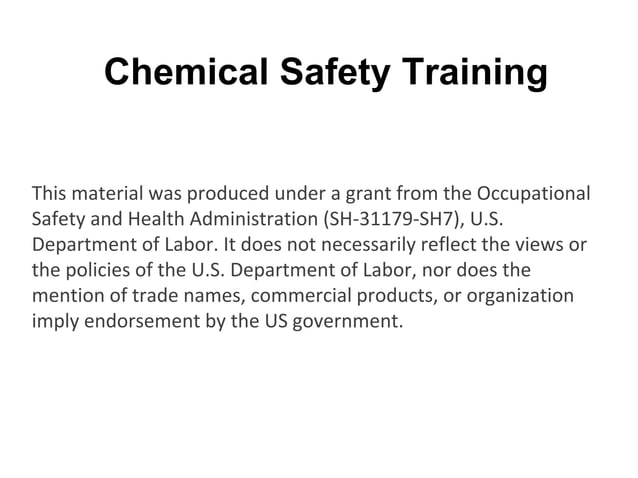 Chemical Safety Training.pptx | Chemistry | Science