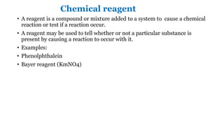 Chemicals and reagents pdf | PDF