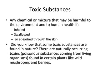 Chemicals around the home | PPTX