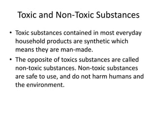 Chemicals around the home | PPTX