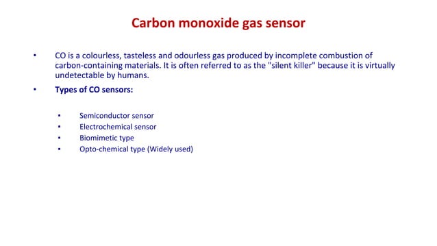 Chemical sensors | PPTX | Chemistry | Science