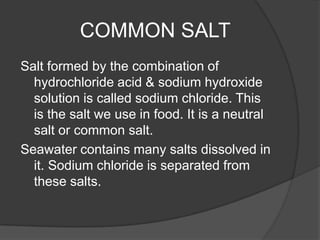 Chemicals from salts | PPTX